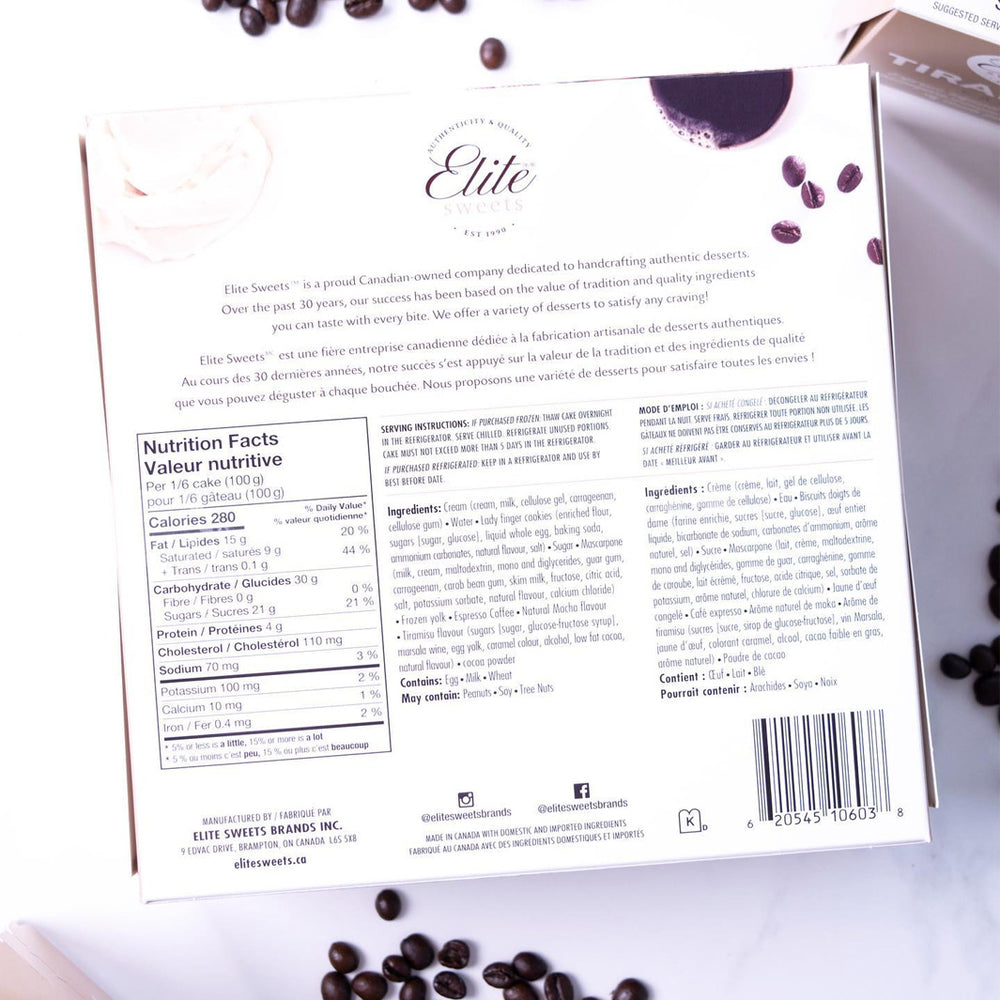 Tiramisu Scoop & Serve Cake – Elite Sweets